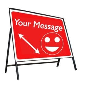 Custom Message Stanchion Sign Complete - Cestrian Signs