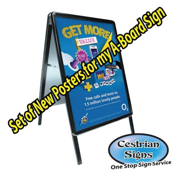 Set of New Posters for my A-Board Sign | Cestrian Signs