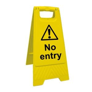 No entry a board floor sign - Cestrian Signs