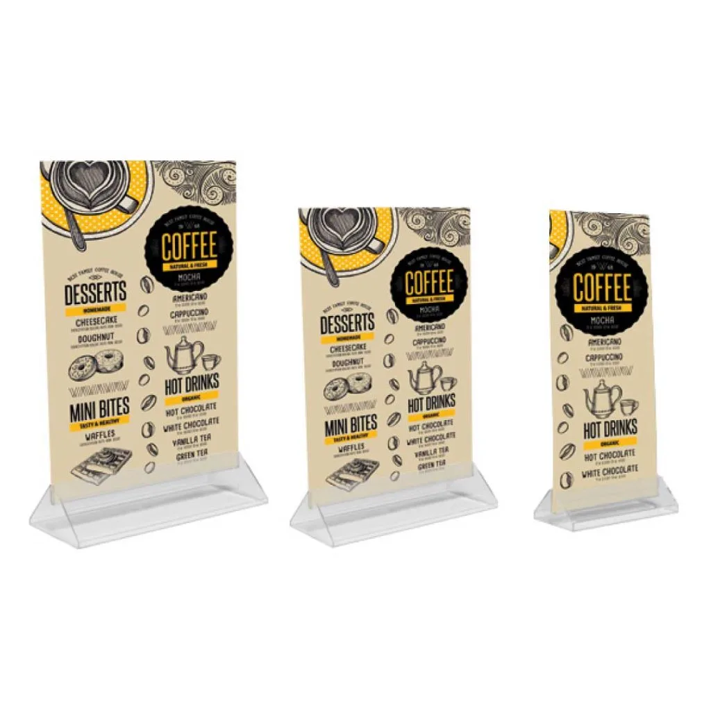 Get the best prices on your A4 Clear Menu Holders here at Cestrian Signs.