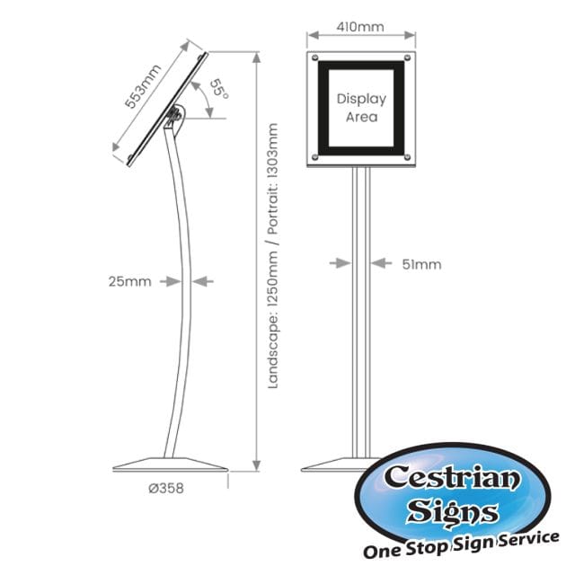 Illuminated LED Menu Stand Hi-light - Cestrian Signs