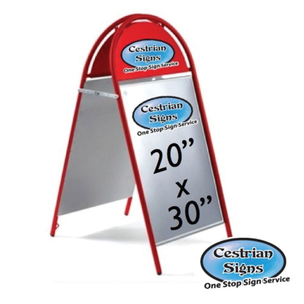 Booster A-Board Sign 20 x 30 inch Blue | Cestrian Signs