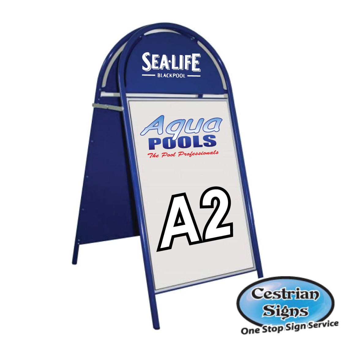 Booster A-Board Pavement Sign White 20 x 30 inch | Cestrian Signs