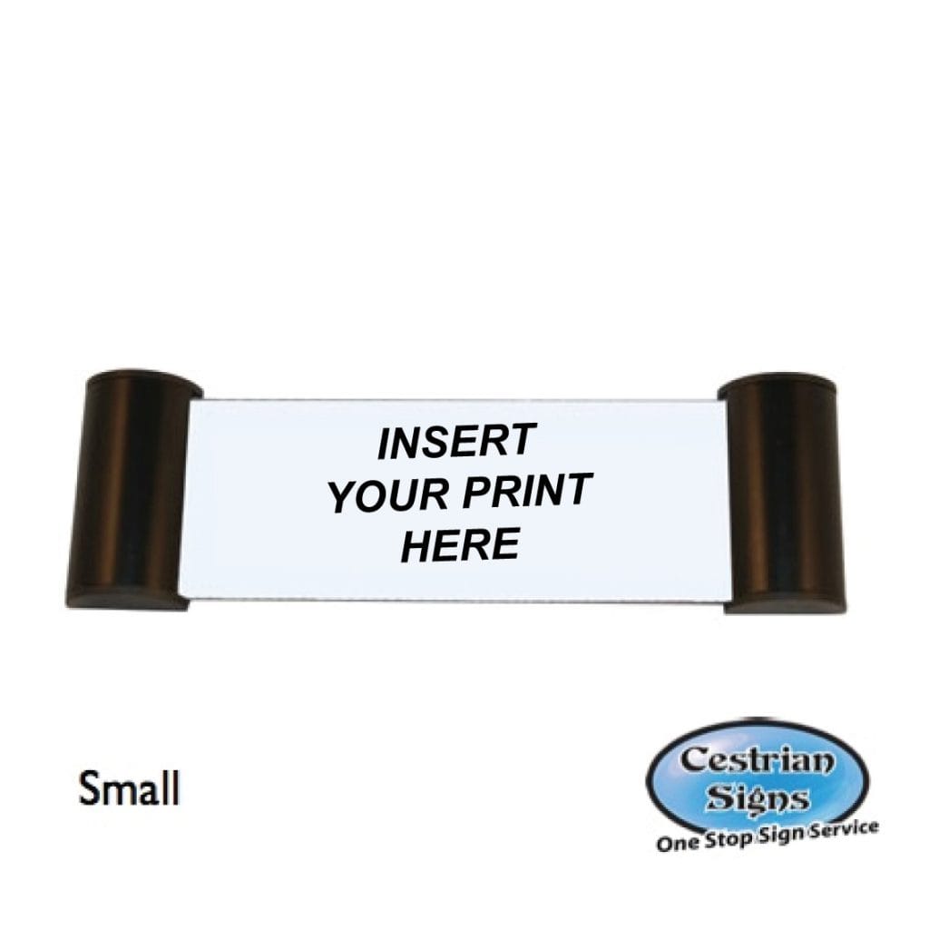Office Name Plate Door Sign Small Black - Cestrian Signs