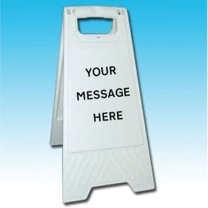 Free standing white a board sign select your own text - Cestrian Signs