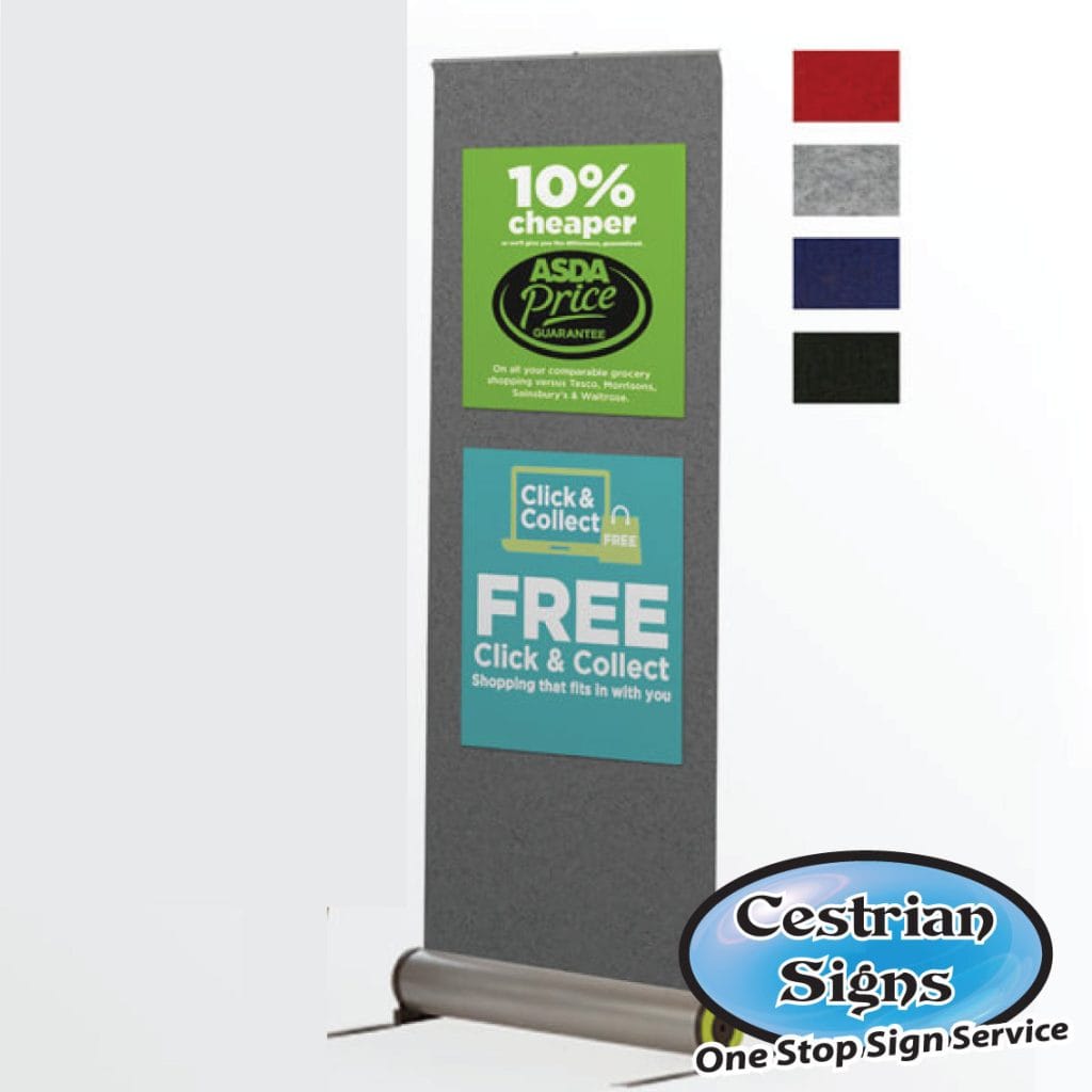 OMEGA 780mm Velcro Fabric Roller Banner Stand - Cestrian Signs