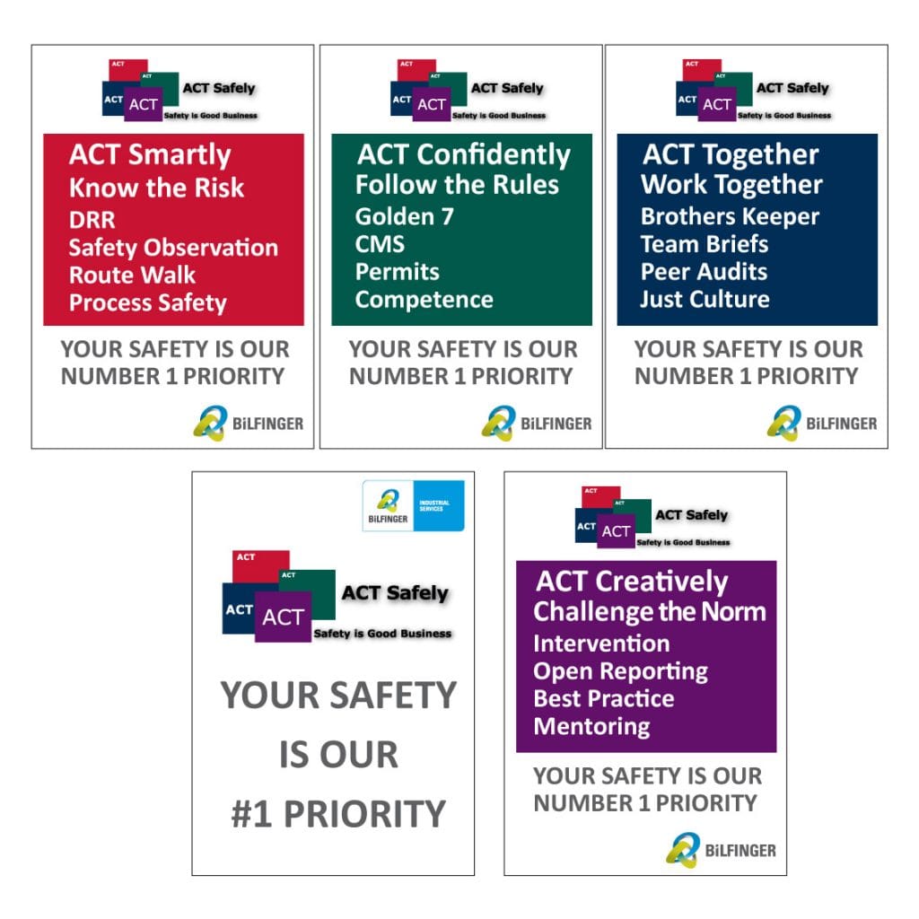 BiLFINGER ACT Safety Sign and Banner - Cestrian Signs