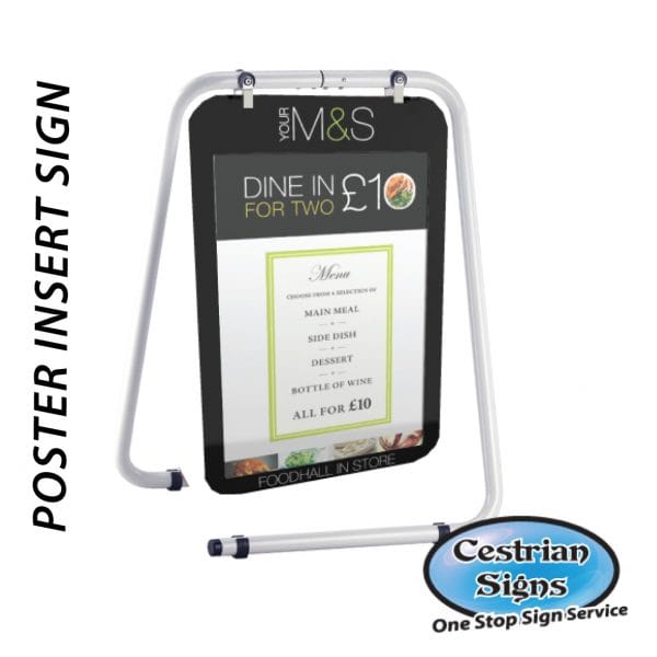 Swinger 2 A2 Poster Display Swinging Shop Sign | Cestrian Signs