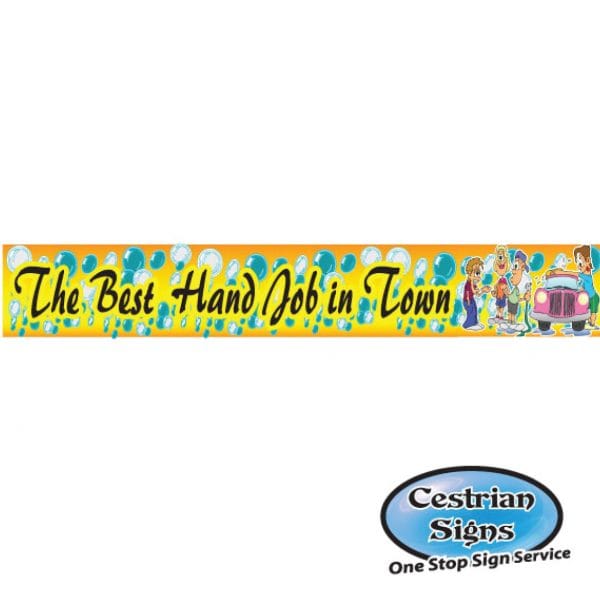 Best Hand Job in Town Banner - Cestrian Signs
