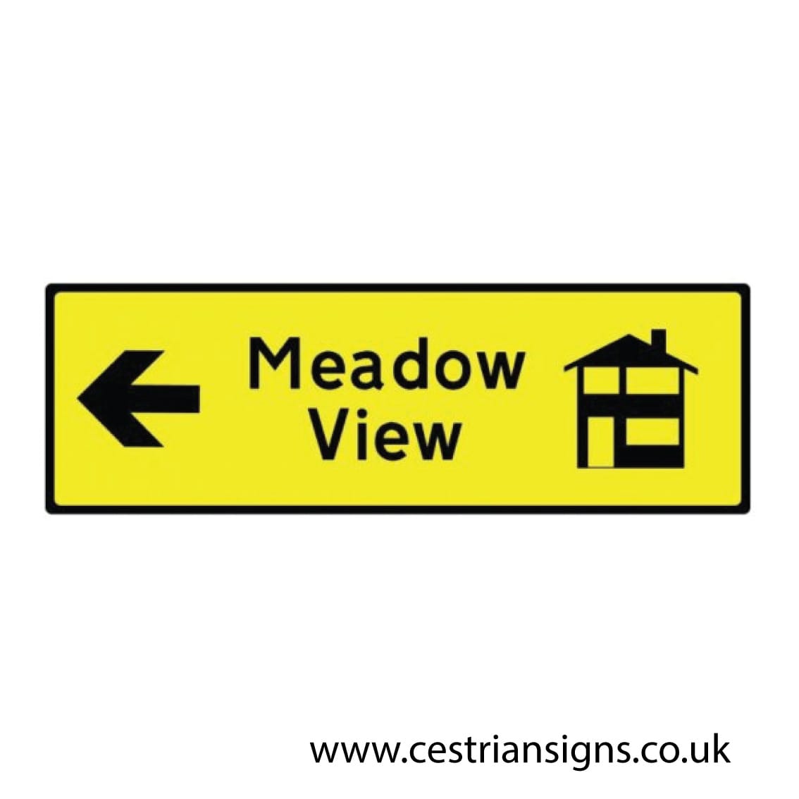 New build directional sign Left - Cestrian Signs
