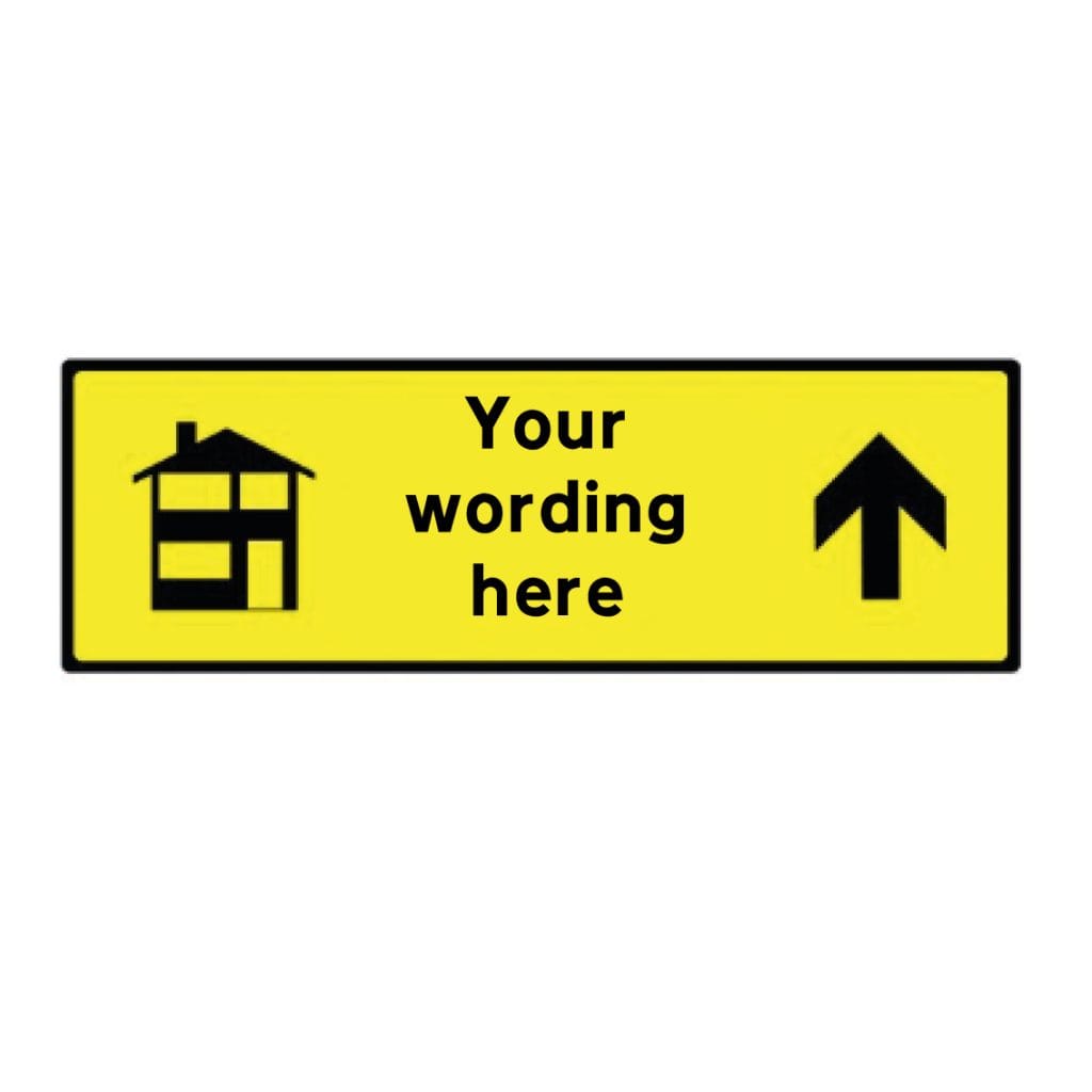 New build directional sign straight on - Cestrian Signs