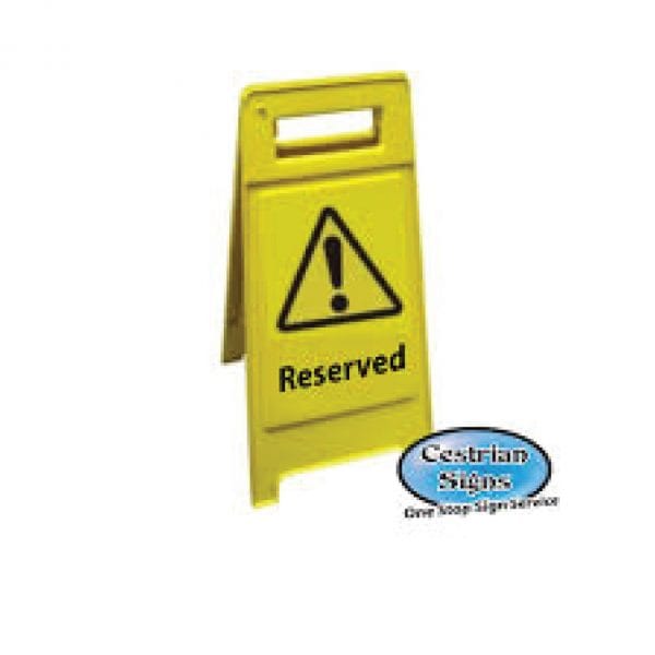 Reserved Yellow A-Board Sign | Cestrian Signs