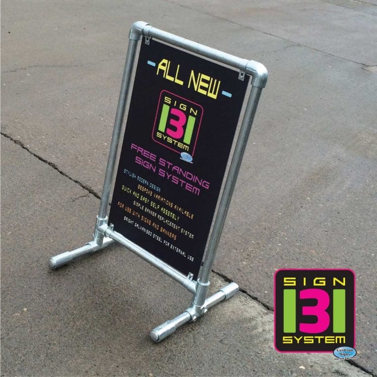 Water filled pavement sign base | Cestrian Signs