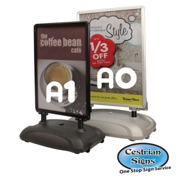 Sightmaster 3 A0 Black Pavement Forecourt Sign - Cestrian Signs
