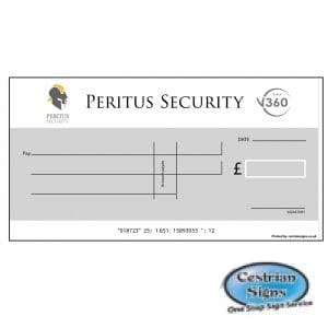 Big cheque for charity Reusable - Cestrian Signs