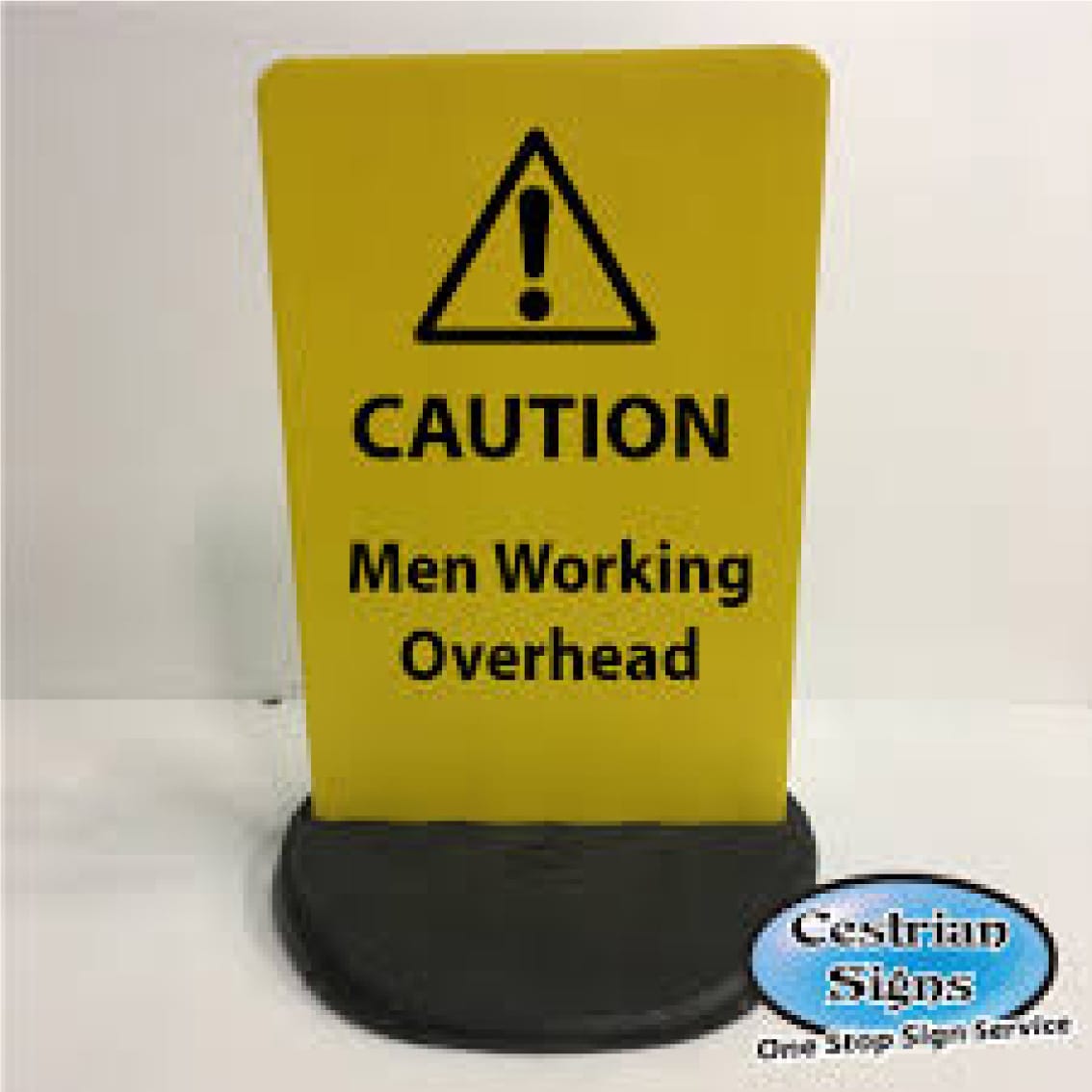 Get the best prices on your Caution Men Working Overhead Free Standing ...