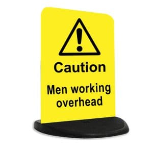 Caution Operatives Working Overhead A Board Sign