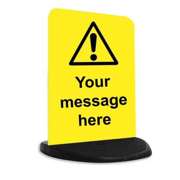 Free standing outdoor Caution sign Select your own text - Cestrian Signs