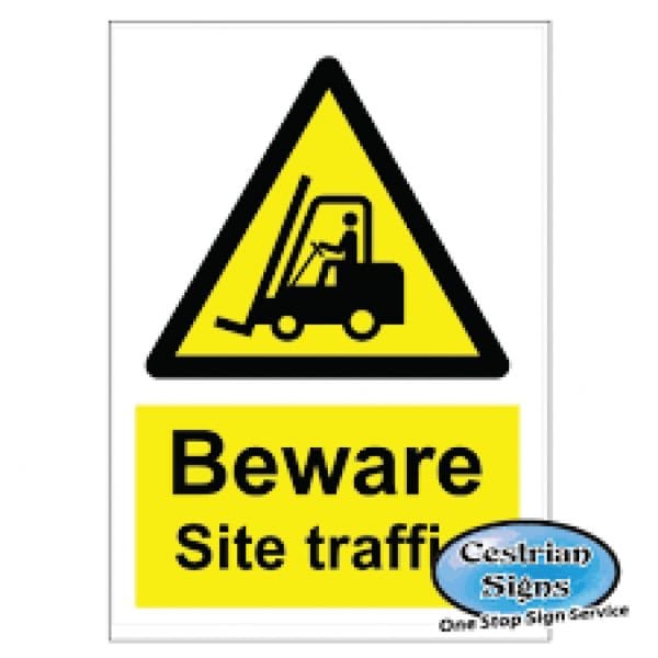 Beware site traffic signs 400mm x 600mm - - Cestrian Signs