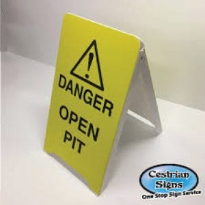 Danger Deep excavations signs 400mm x 600mm | Cestrian Signs