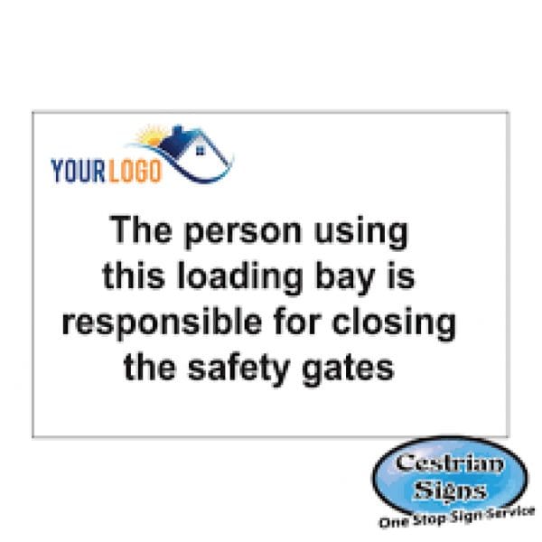 Construction site loading bay gates compound sign 600mm x 400mm