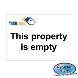 Occupied property construction sign compound sign 600mm x 400mm