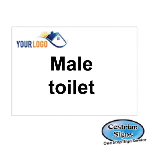 Male toilet compound sign 600mm x 400mm - Cestrian Signs