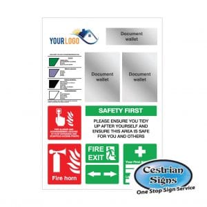 Safety first board signs 400mm x 600mm | Cestrian Signs