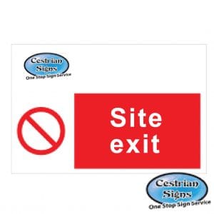 Site Exit Safety Signs 600mm x 400mm - Cestrian Signs