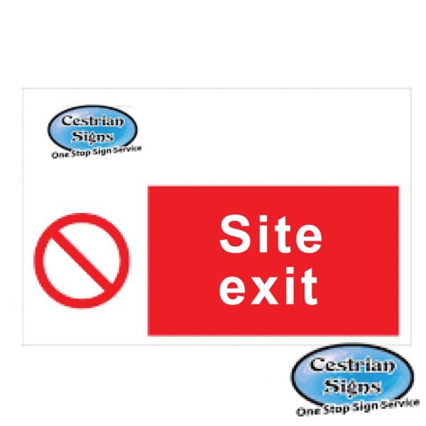 Site Exit Safety Signs 600mm x 400mm - Cestrian Signs