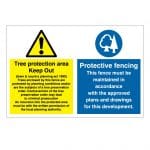 Tree protection area and Protective fencing signs - Cestrian Signs
