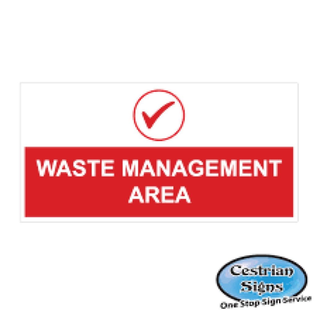 Construction Waste Management Area Signs 900mm x 600mm