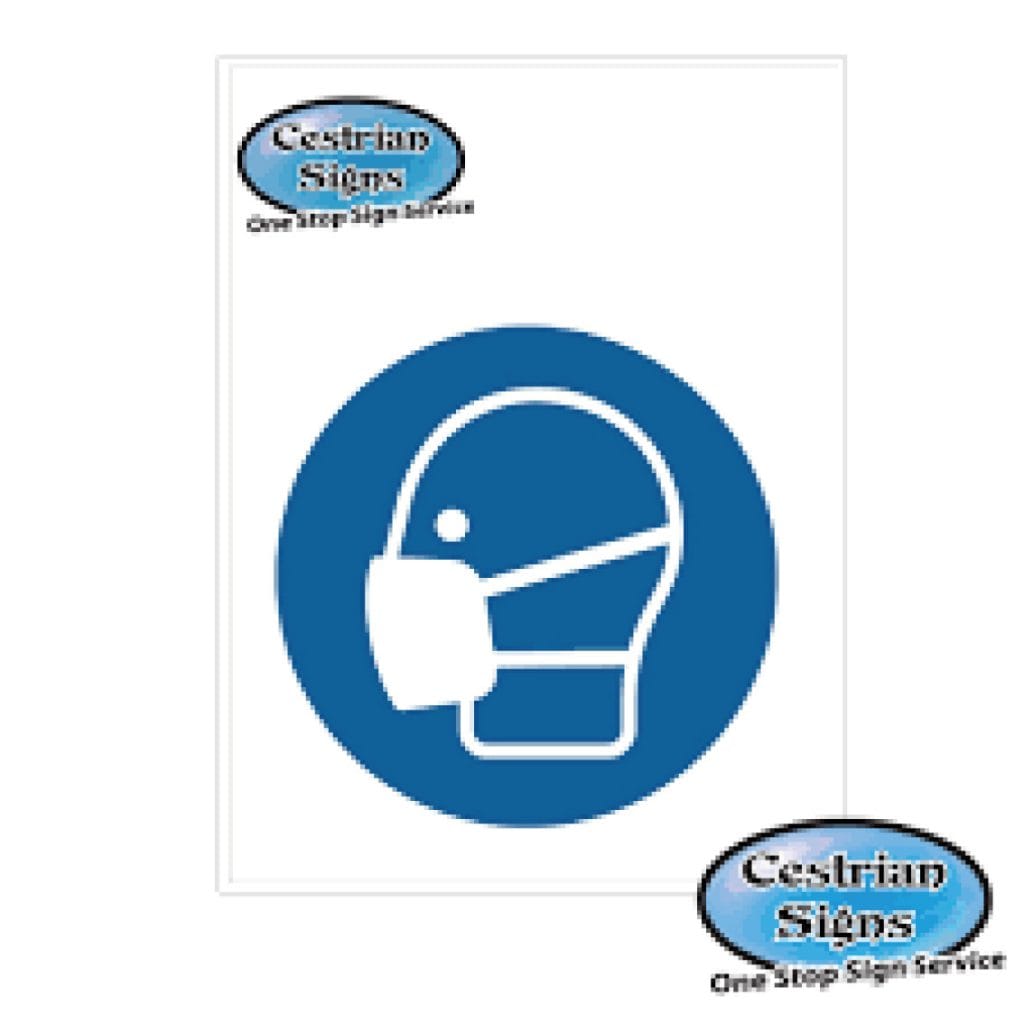 Dust masks must be worn logo signs 400mm x 400mm - Cestrian Signs