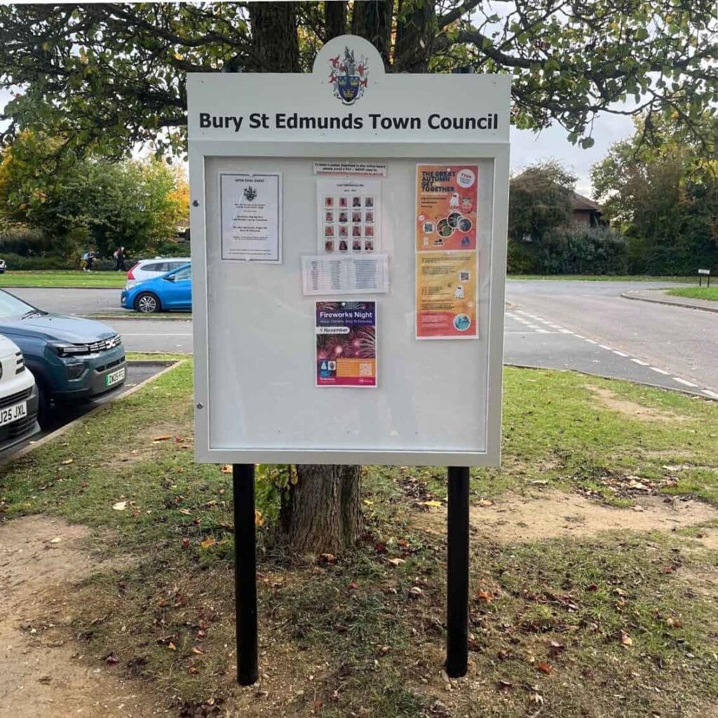 External Notice Board on Aluminium Posts - Cestrian Signs