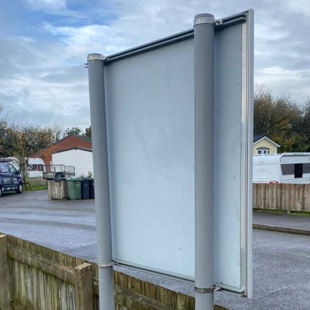 External Notice Board on Aluminium Posts - Cestrian Signs