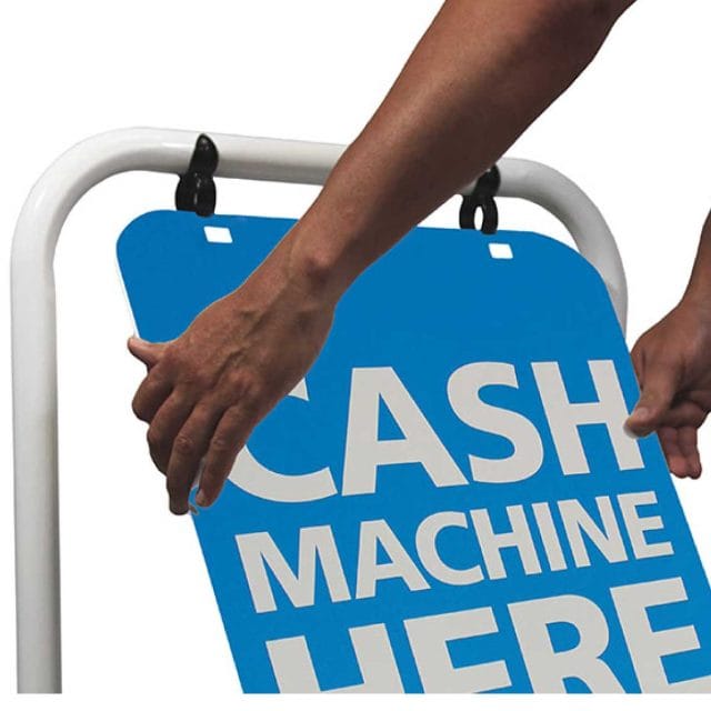 Eco swinger black board sign - Cestrian Signs