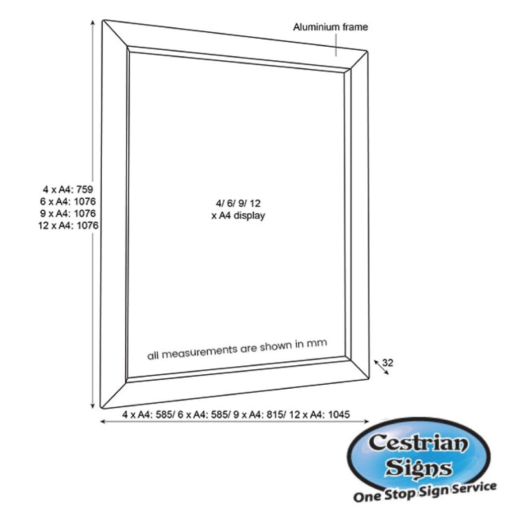 external fence or rail mounted notice board - - Cestrian Signs