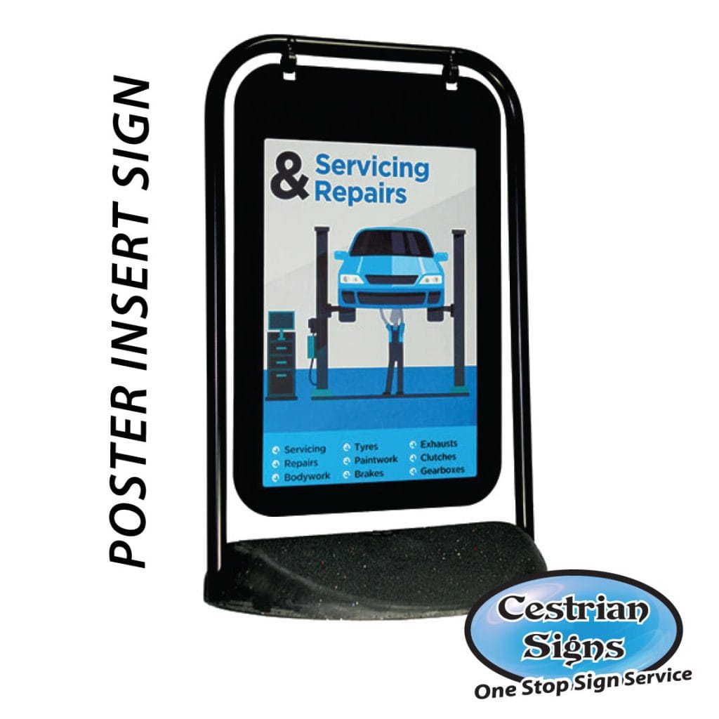 Pavement Swing Sign Black | Cestrian Signs