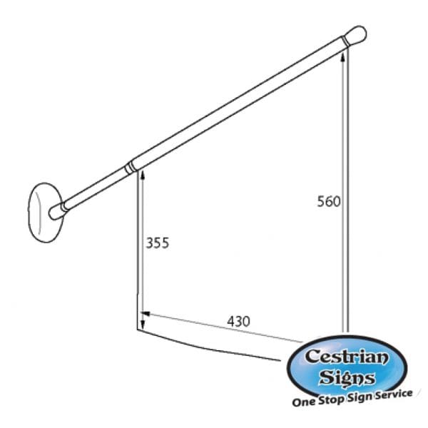 Window Mounted Shop Flag Pole | Cestrian Signs