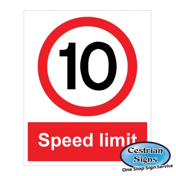 10 mph Speed limit signs 600 mm x 600 mm | Cestrian Signs