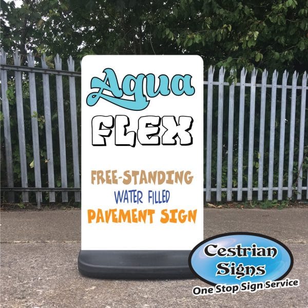 Aqua-flex water filled pavement sign - - Cestrian Signs