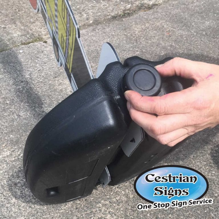 Aqua-flex water filled sign base - - Cestrian Signs