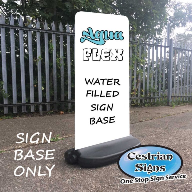 Aqua-flex water filled sign base - - Cestrian Signs