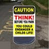 Think before you park school sign - Cestrian Signs
