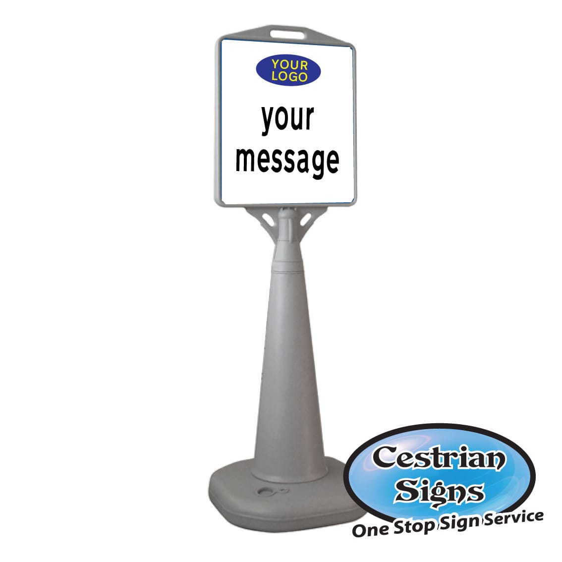 Water based pyramid sign your customised message | Cestrian Signs