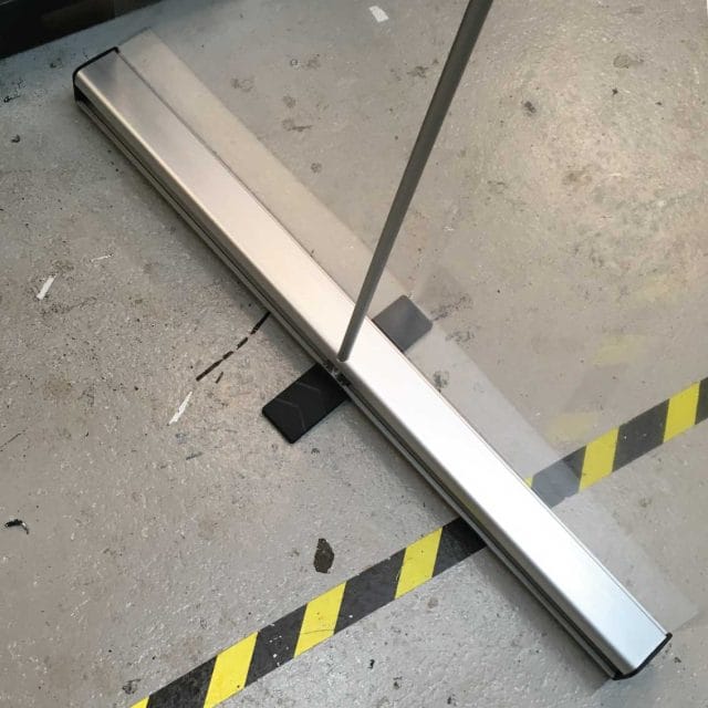 Free standing sneeze guard screen - Cestrian Signs