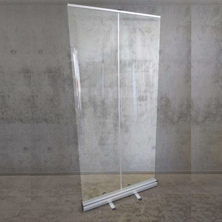 Free standing sneeze guard screen - Cestrian Signs