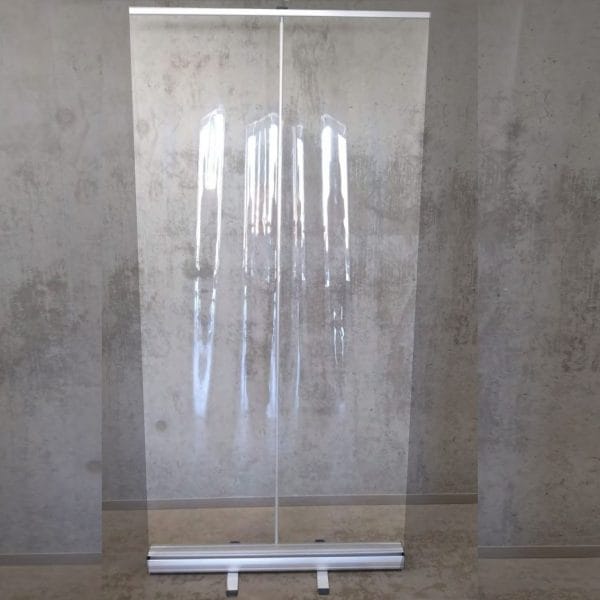 Free standing sneeze guard screen - Cestrian Signs