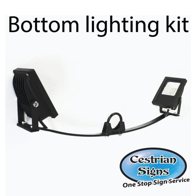 Projecting hanging sign downlight - Cestrian Signs