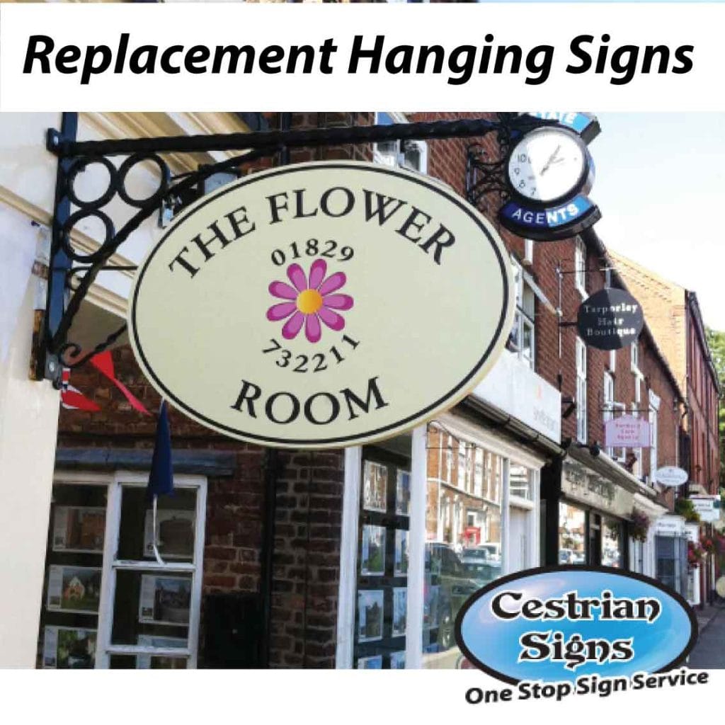 Replacement Hanging signs - Cestrian Signs